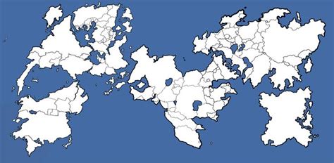 An Alternative World Map I Made With Other Continents And Countries