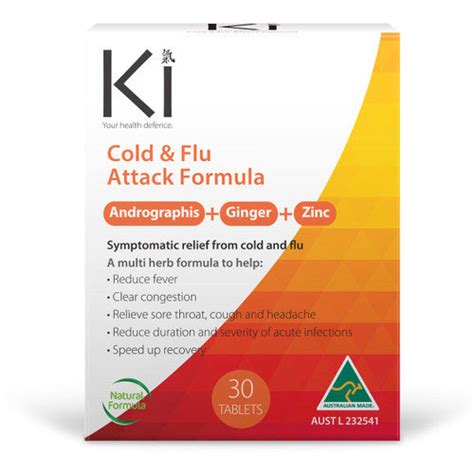 Ki Health Defence Cold And Flu Attack 30 Tablets Ozchemist Australia