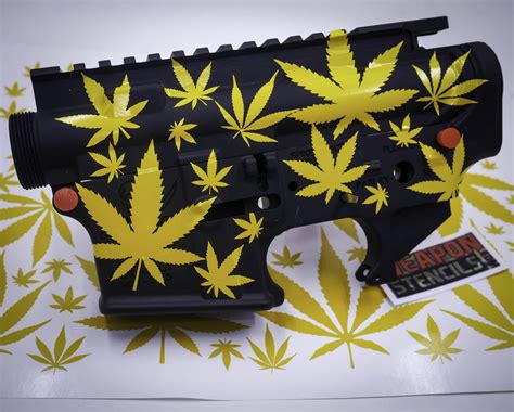 Weed Leaf Camo Weaponstencils