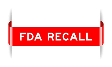 Spanduk Label Yang Disisipkan Warna Merah Dengan Kata Fda Recall Pada