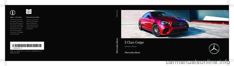 Mercedes Benz E Class Coupe 2023 Owners Manual 458 Pages