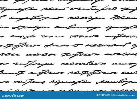 Write Text Old Handwritten Seamless Pattern Vintage Scrawl Background