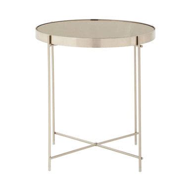 Shop Allure Grey Mirror Low Side Table From Orsina