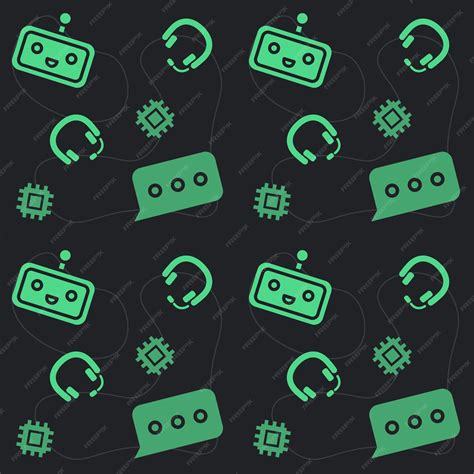 premium vector artificial intelligence chat pattern design computer