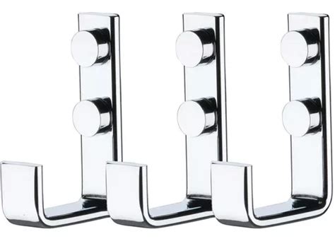 Kit Com 3 Cabides De Parede Gancho Cromado Future Resistente Mercadolivre