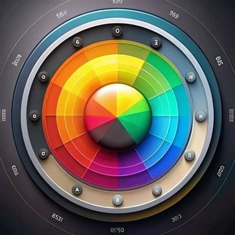 Rainbow Colored Circle Segments Premium Ai Generated Image