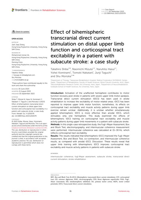 Pdf Effect Of Bihemispheric Transcranial Direct Current Stimulation