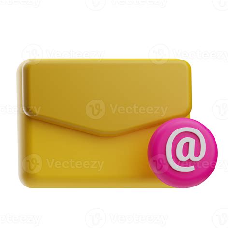 Ui Icon Inbox Email 3d Rendering 22159653 Png