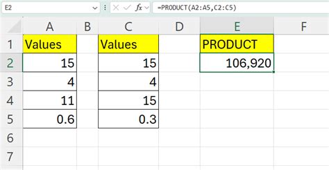 How To Use The Product Function In Excel Sheetaki