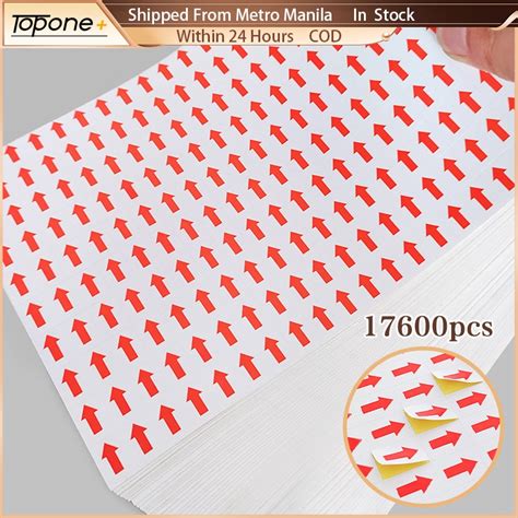 17600pcs Self Adhesive Red Arrow Stickers Defect Indicator Mistake
