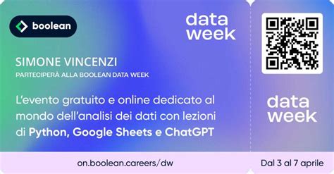 Boolean Boolean Data Week Simone Vincenzi