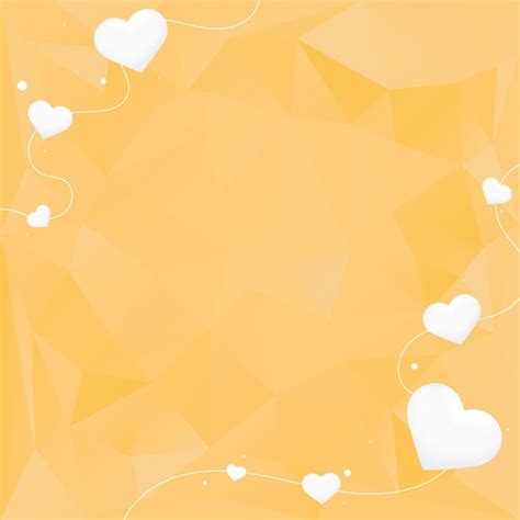 Free Vector Vector Heart String Border Yellow Prism Pattern Background