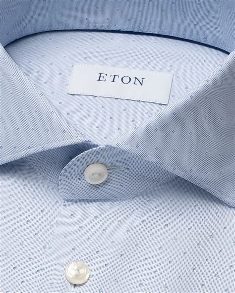 Pin Dot Four Way Stretch Shirt Eton