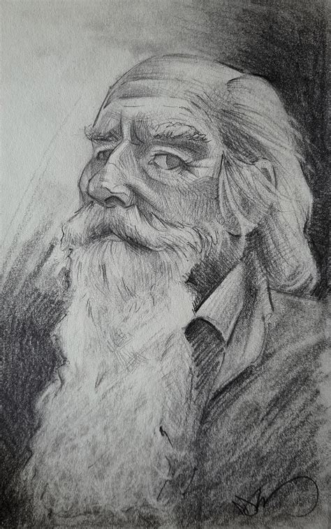 Portrait Of My Friends Dad R Graphiteart