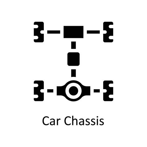 Car Chassis Vector Solid Icons Simple Stock Illustration Stock