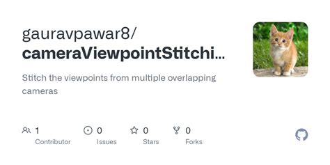Github Gauravpawar8cameraviewpointstitching Stitch The Viewpoints