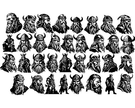 Norse Viking Svg Bundle Thor Helmet Svg Pack Cricut Silhouette Files