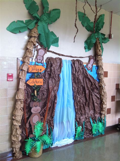 Jungle Themed Classroom Decoration With Trees And Animals