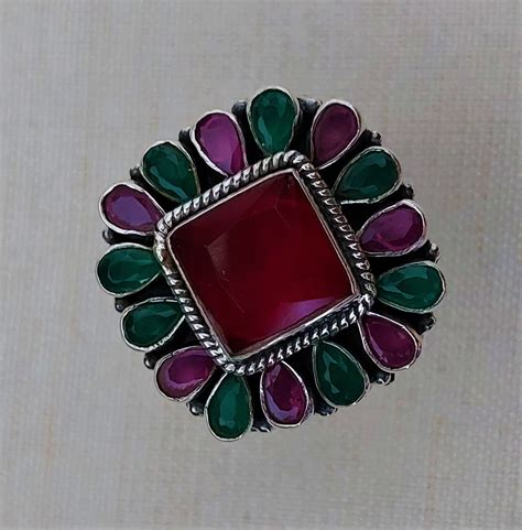 Buy Ruby Square Silver Ring Online In India Silver Siddhi Buy Ruby Square Silver Ring Online In India Silver Siddhi