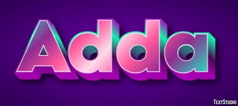 Adda Text Effect And Logo Design Name