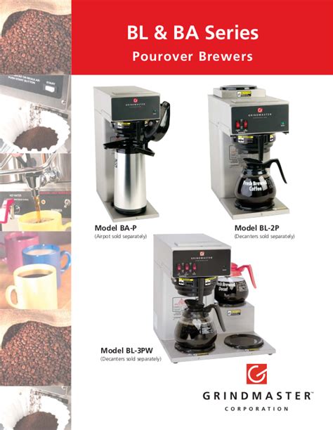 Grindmaster Bl 3pw Bl 2p Ba P User Manual