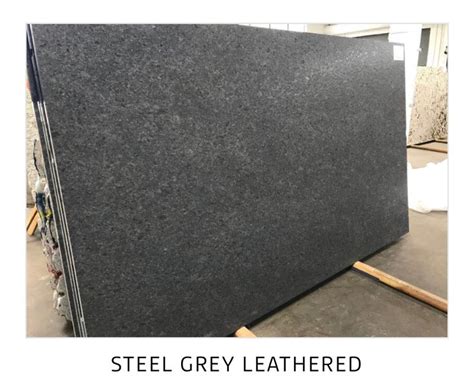 Steel Gray Leathered Granite Kitchen Perimeter