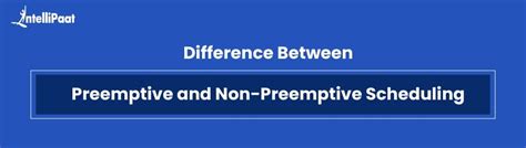 Difference Between Preemptive And Non Preemptive Scheduling Intellipaat