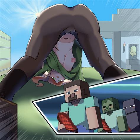 Rule 34 1girls Alex Minecraft Ass Focus Bending Over Boob Window Boobs Breasts Censored