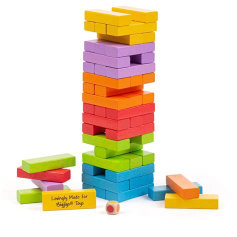 Bigjigs Stacking Tower Game Toy Dubai Toys Mena Llc