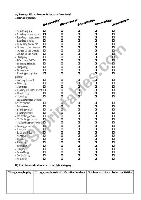 Class Survey Esl Worksheet By Asgomb