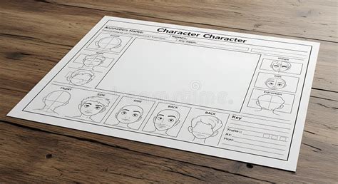 Character Design Sheet Template Stock Illustrations 3905 Character