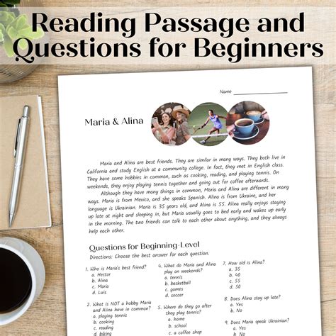 Free Esl Reading Comprehension Worksheets Adults