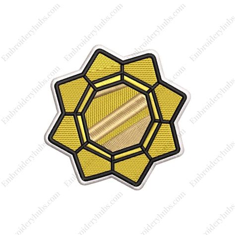 Thunder Badge Embroidery Design Pokemon