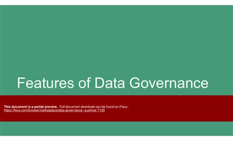 Data Governance - A Primer PPT Slide Deck