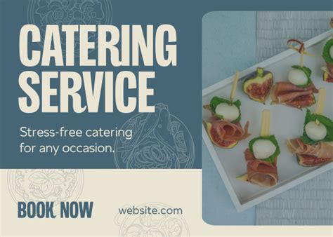Elegant Minimalist Catering Solutions Postcard Elevate Your Event
