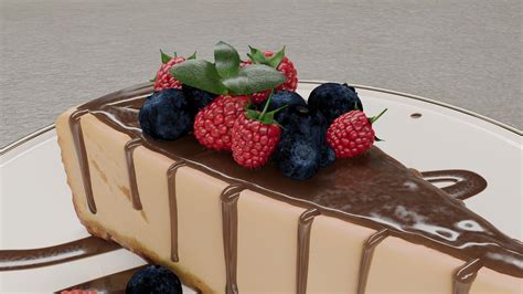 3d Cheesecake Model Turbosquid 2222674