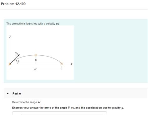 Solved Determine The Range R And The Height H Using The Chegg