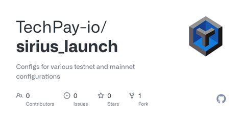 GitHub TechPay Io Sirius Launch Configs For Various Testnet And Mainnet Configurations