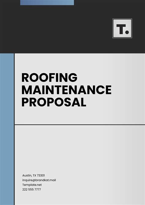 Free Maintenance Proposal Templates Editable And Printable