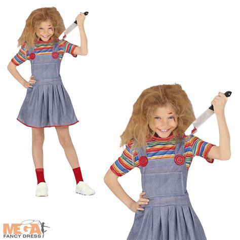Chucky The Killer Doll Costume Wanna Play Evil Doll 5 Piece Costume
