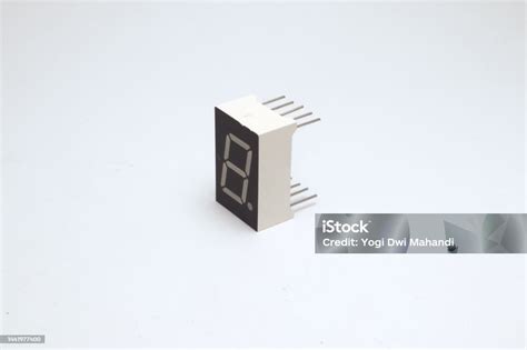 A 7segment Module On A White Background Used As A Diy Material For Electronics Hobbyists Stock