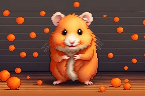 Ai 생성 햄스터 오렌지 픽셀 Pixabay의 무료 이미지