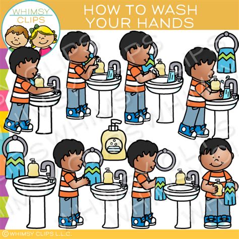 How To Wash Your Hands Clip Art Images And Illustrations Whimsy Clips