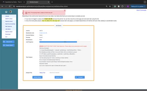 Error In Spectra Processing Upload Metaboanalyst Omicsforum