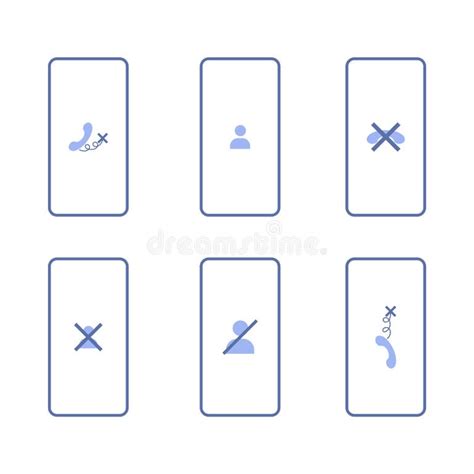 No Signal Or Lost Connection Set Of Illustrations With Different Icons