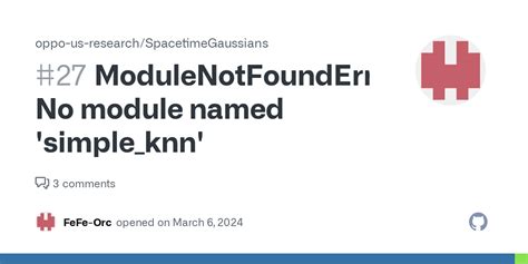 Modulenotfounderror No Module Named Simpleknn · Issue 27 · Oppo Us