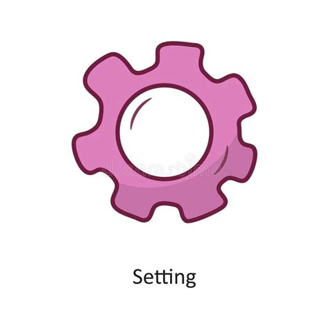Setting Vector Fill Outline Icon Design Illustration Gaming Symbol On