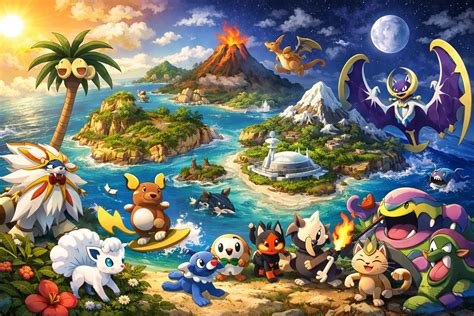 Pokémon Alola Région Pokédex Et Formes Dalola