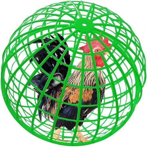 3 Pcs Rolling Chicken Coop Balls Multi Size Plastic Portable Round