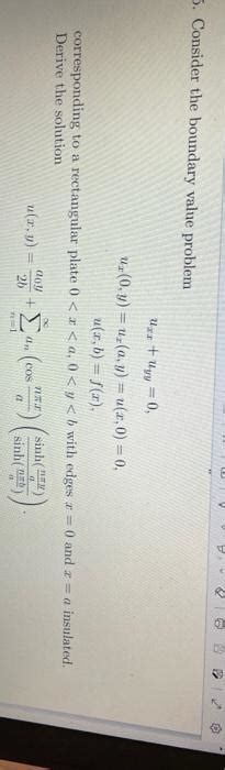 solved 5 consider the boundary value problem uzz uyy 0
